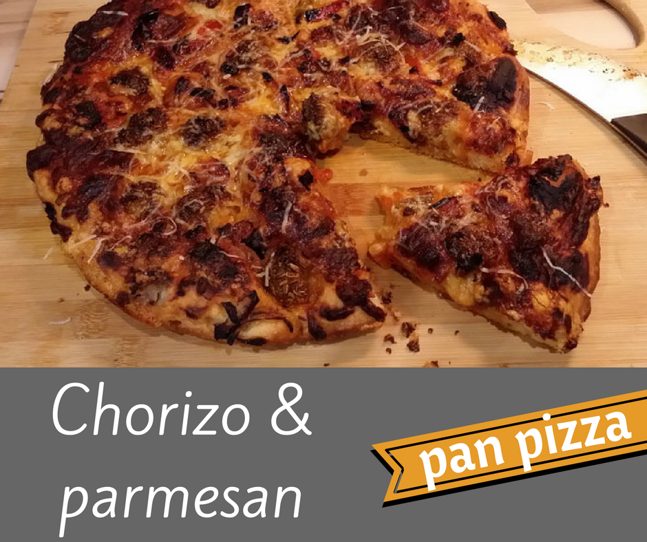 chorizo pan pizza - BigSpud